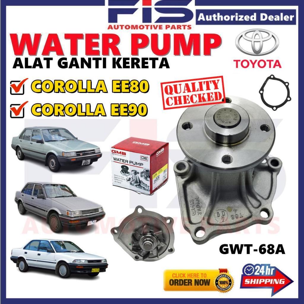 FIS GMB Original Water Pump Toyota Corolla EE80 EE90 GWT-68A 16100-09105 Alat Ganti Kereta ...