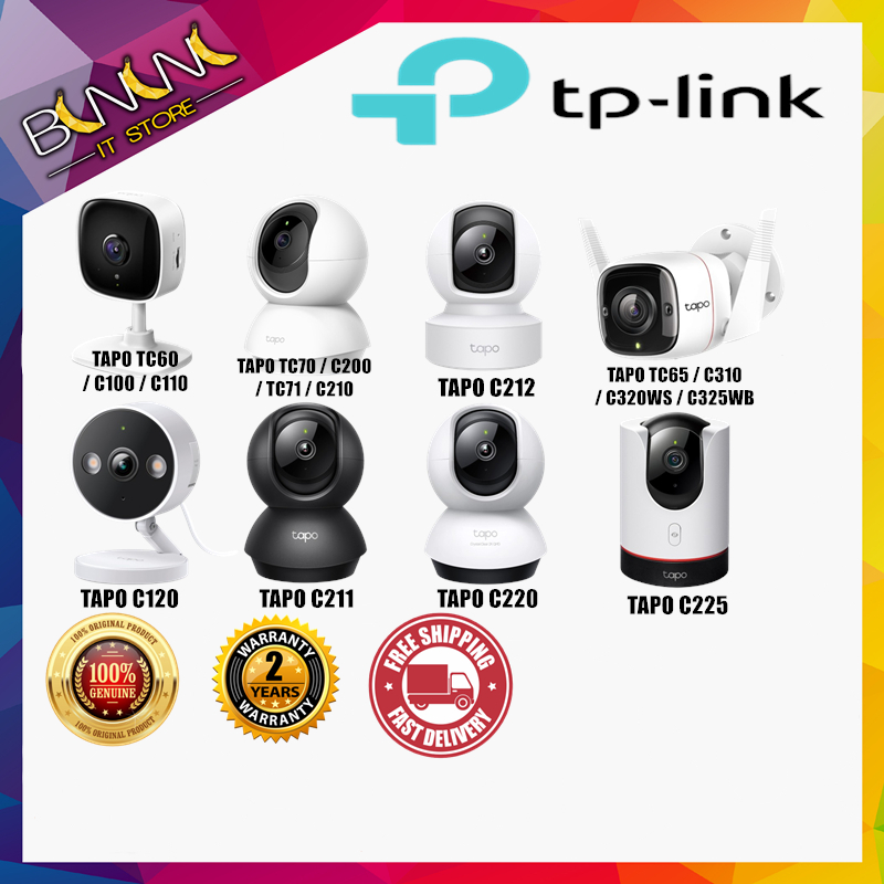 TP-Link Tapo C200/TC70 /TC60/C100/C110/C210/C310/C320WS/C325WB/TC65/C212/C220/C211/TC71/C120 ...
