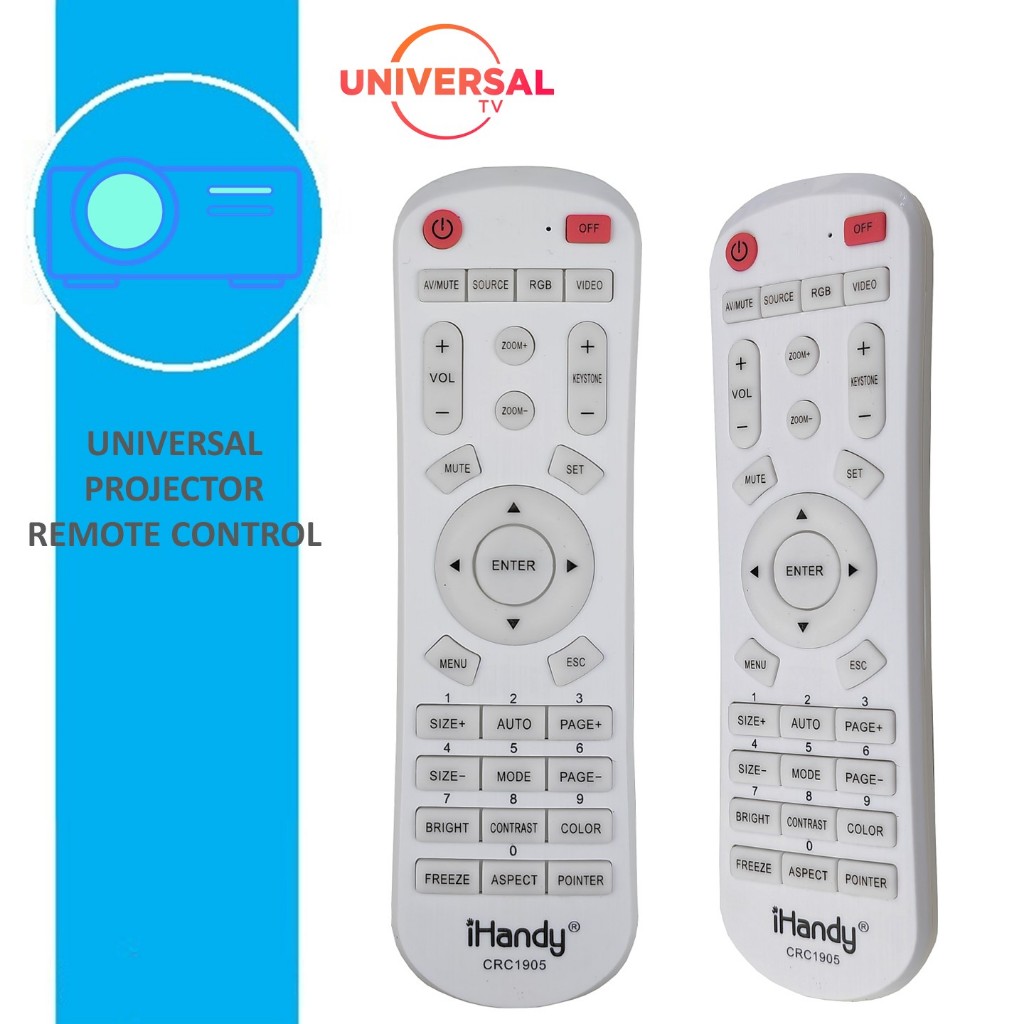 IHandy CRC-1905 Universal Projector Remote Control For All Brands | Shopee Malaysia