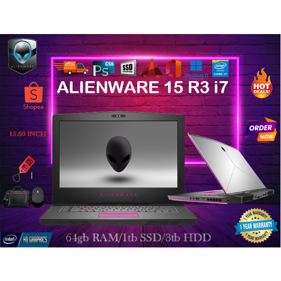ALIENWARE 15 R3 i7 7th GENERATION/GAMING LAPTOP/NVIDIA GeFORCE GTX 1080 ...