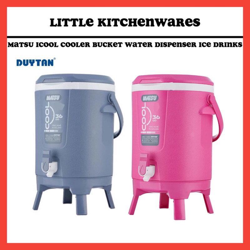 MATSU ICOOL Cooler / Drink Jar / Insulated Water Dispenser / Tong Air ...