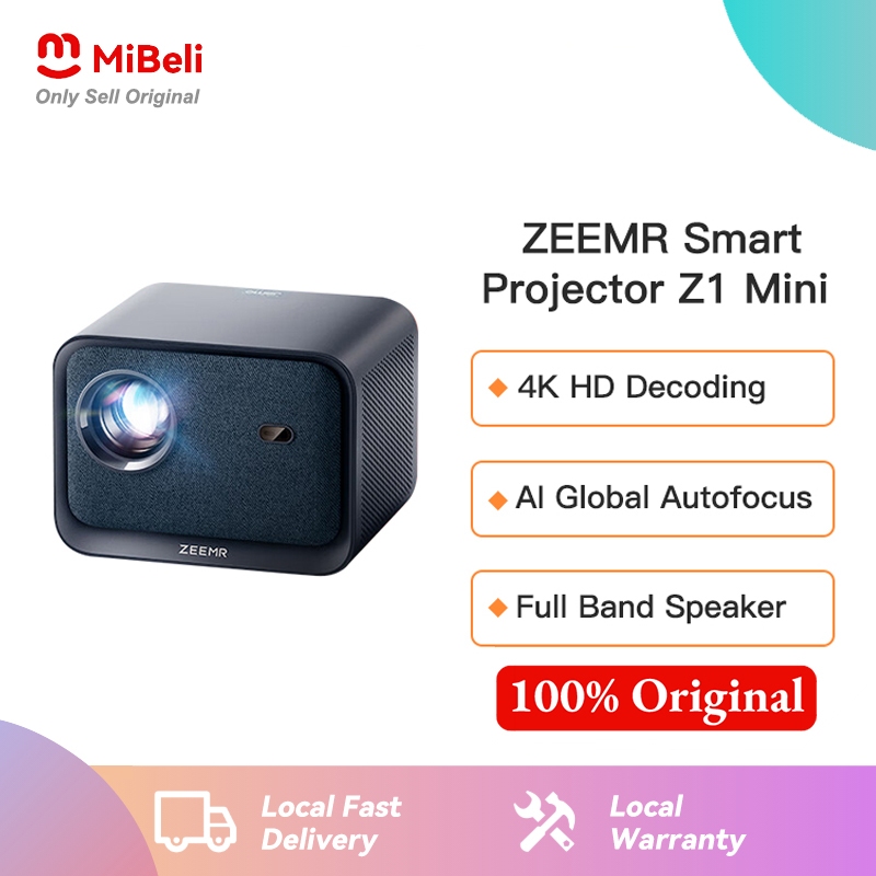 ZEEMR Z1 Mini Projector 1080P 4K For Bedroom/Living Room Full HD Home ...