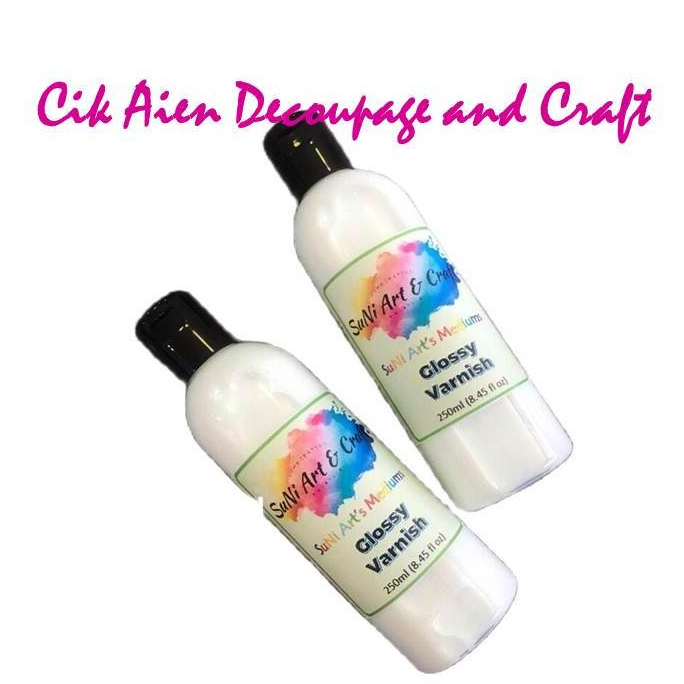 SuNi Art and Craft Decoupage Glossy Varnish 250ml or 65ml - suitable ...
