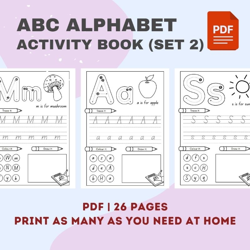 [PDF] ABC Alphabet Activity Book (Set 2) - Practice Writing Children ...