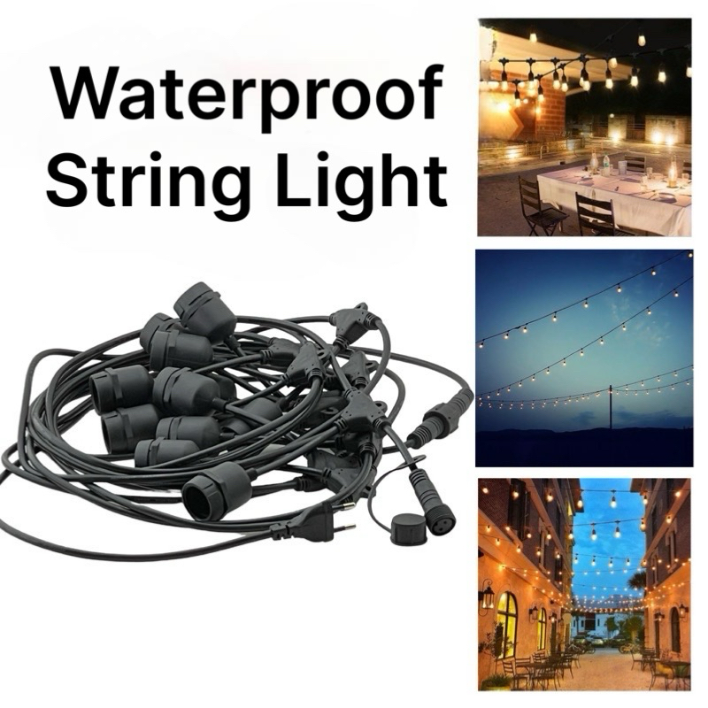 String Light E27 Waterproof Connector Outdoor IP65 Custom String Light ...