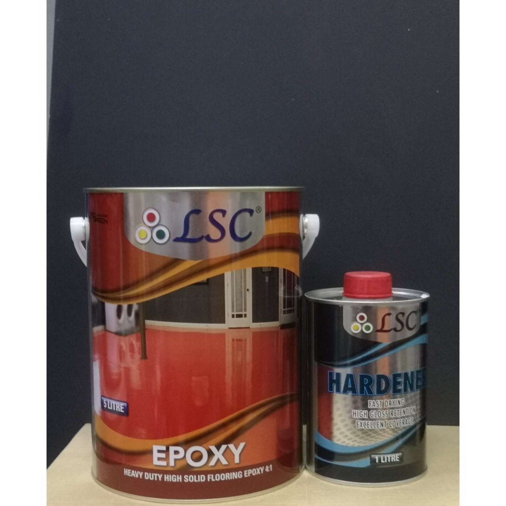💥OFFER!💥 5 Liter LSC Two Pack Epoxy Floor Paint - 4 Liter + 1 Liter ...