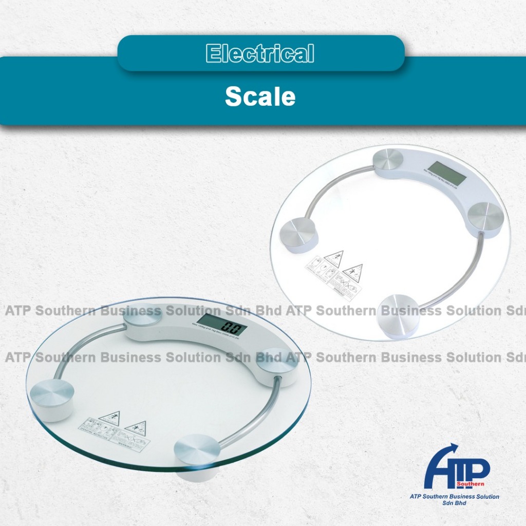 33cm Round Transparent Digital LCD Tempered Glass Body Fat Scale Weight ...