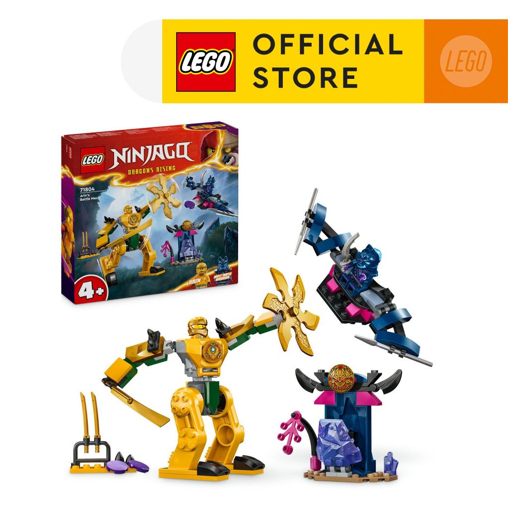 LEGO NINJAGO 71804 Arin’s Battle Mech Ninja Toy Set (104 Pieces ...