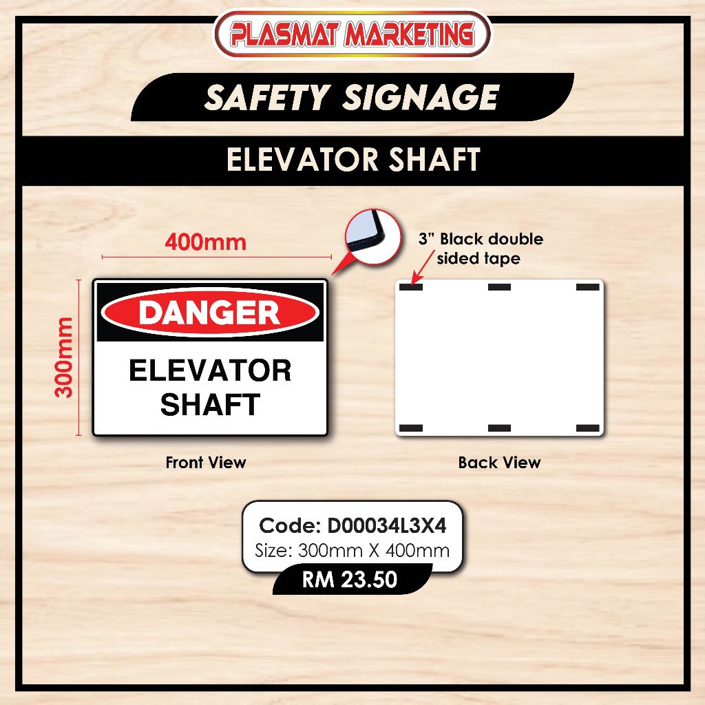 Safety Sign. Elevator Shaft | Shopee Malaysia