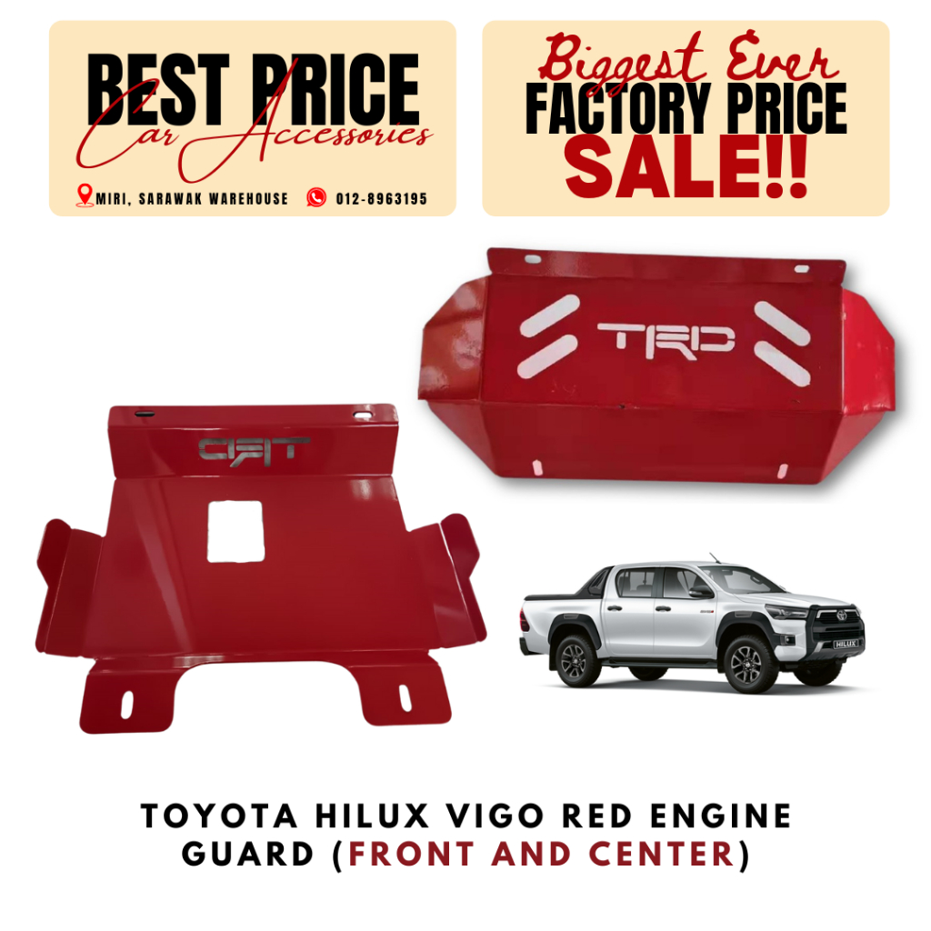 TOYOTA HILUX VIGO Engine Guard Red Stylist | Shopee Malaysia