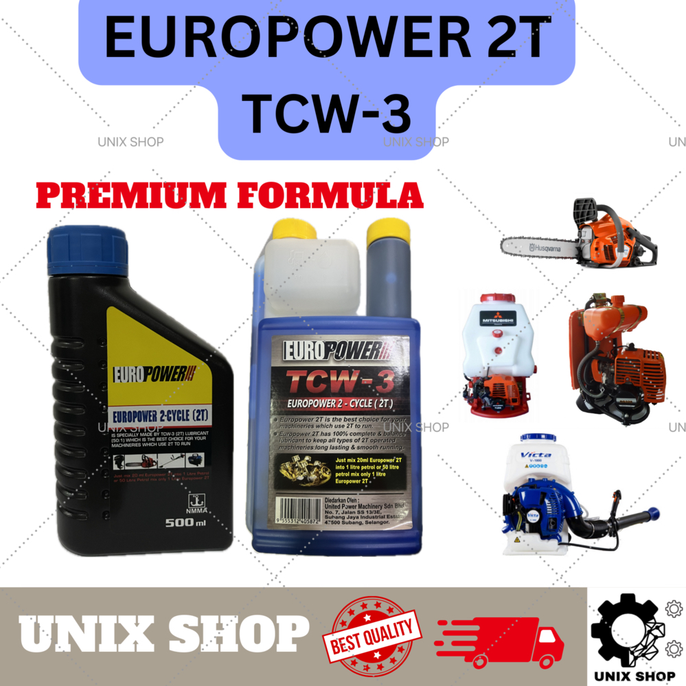 Europower 2T TCW-3 (Premium Formula Quality) 2T Mesin Rumput Chainsaw ...