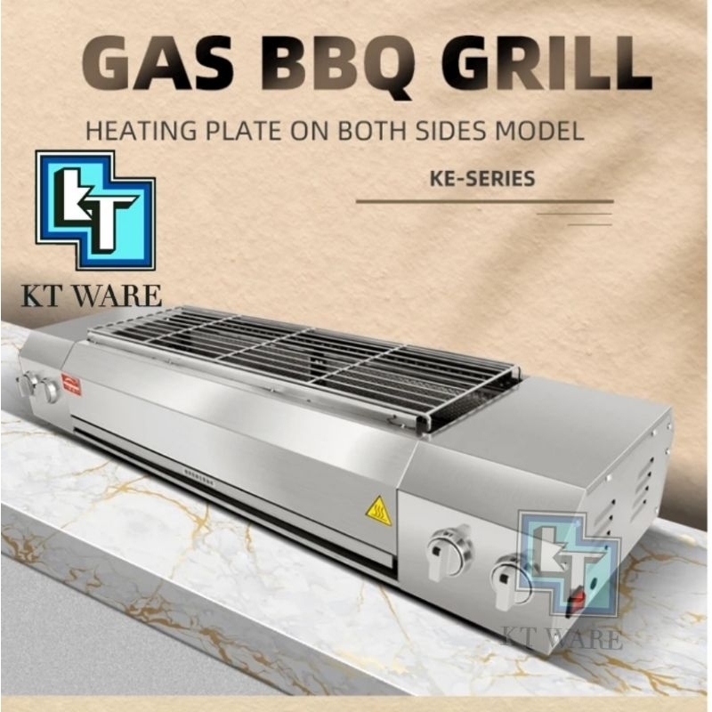 KT WARE Smokeless Stainless Steel Commercial Gas BBQ Grill Stove (2&4 Burner Infra Red) | Shopee ...