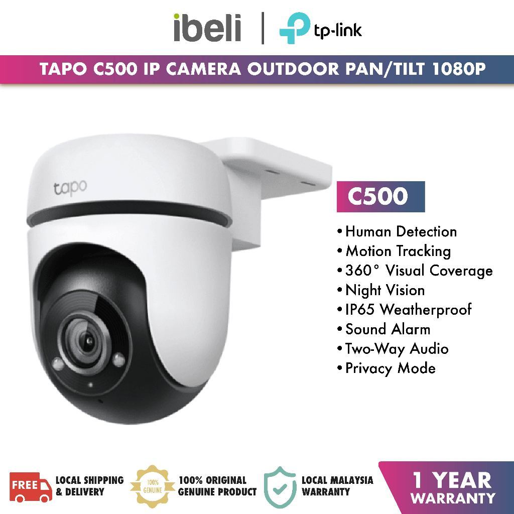TP-Link Tapo C500 / C510W IP Camera Outdoor Pan/Tilt 1080P Full HD Home ...