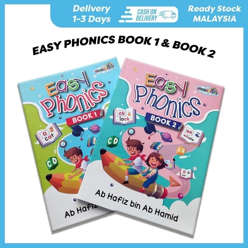 EASY PHONICS BOOK 1&2 (learn english easily) | Shopee Malaysia