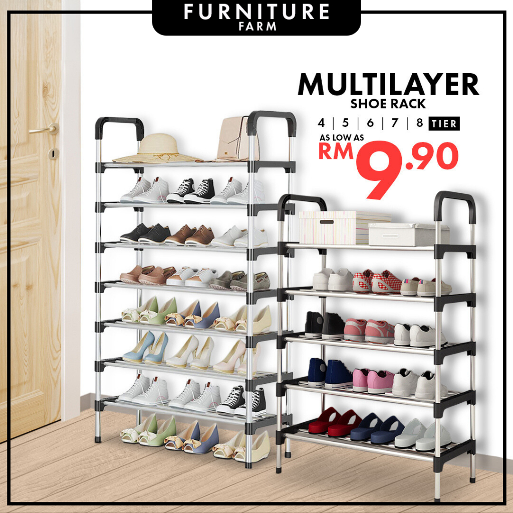 F&F : Rak kasut /rak kasut murah /shoes rack/rak kasut besi/Stainless ...