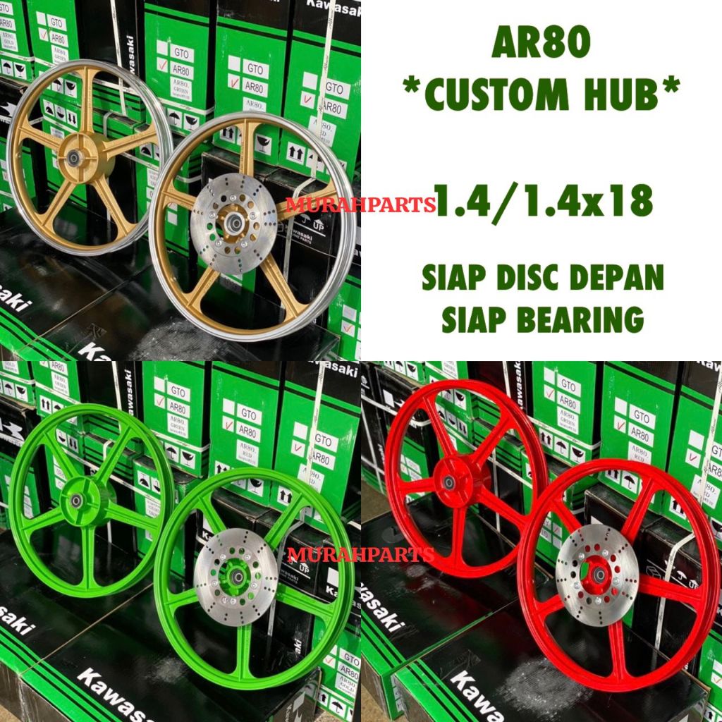 AR80 CUSTOM HUB SPROCKET PNP EX5 1.4/1.4X18 FULL CHOP KAWASAKI SPORT ...