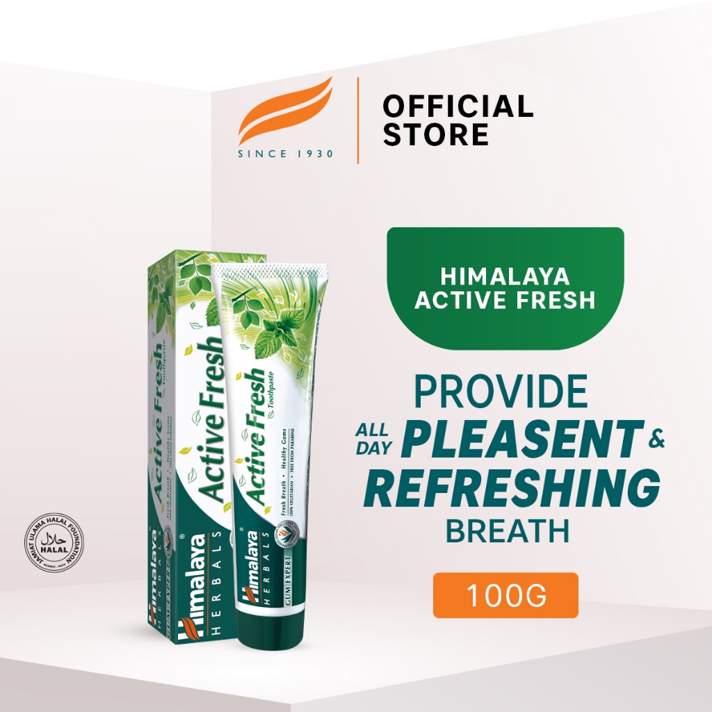 Himalaya Active Fresh Herbal Toothpaste (100g) | Shopee Malaysia