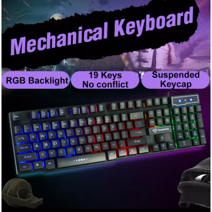 Divipard Gk-50 Rainbow Led Gaming Keyboard (Limited Divipard Gaming ...