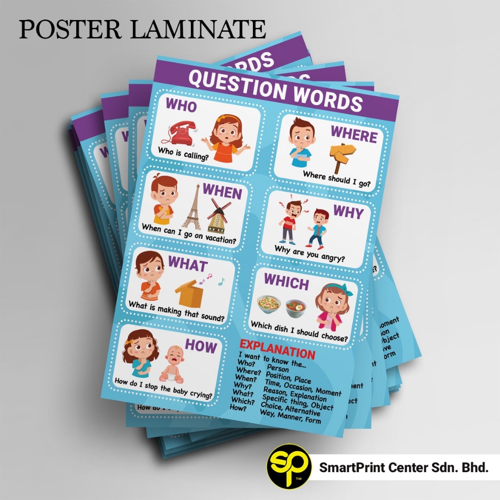 POSTER LAMINATE QUESTION WORDS | Shopee Malaysia
