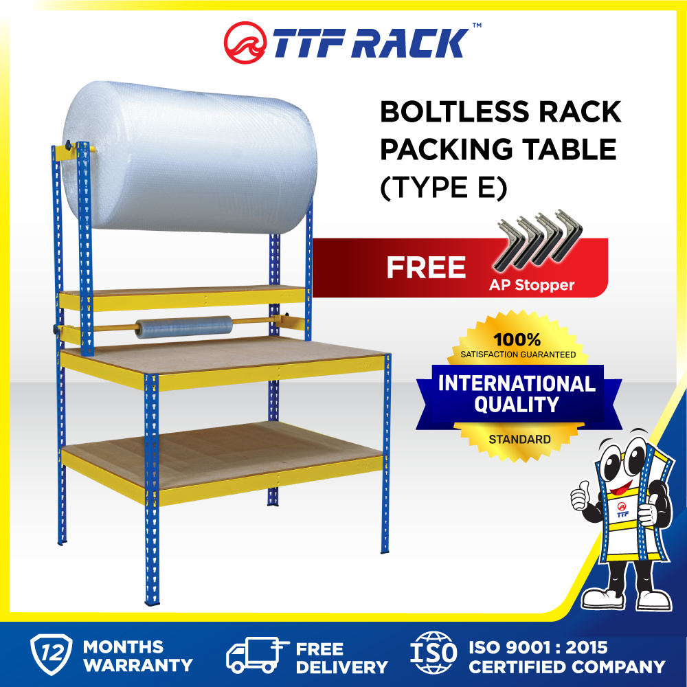 TTF Rack™️ BOLTLESS RACK PACKING TABLE/ Heavy Duty Packaging Table Online Seller Packing Table ...