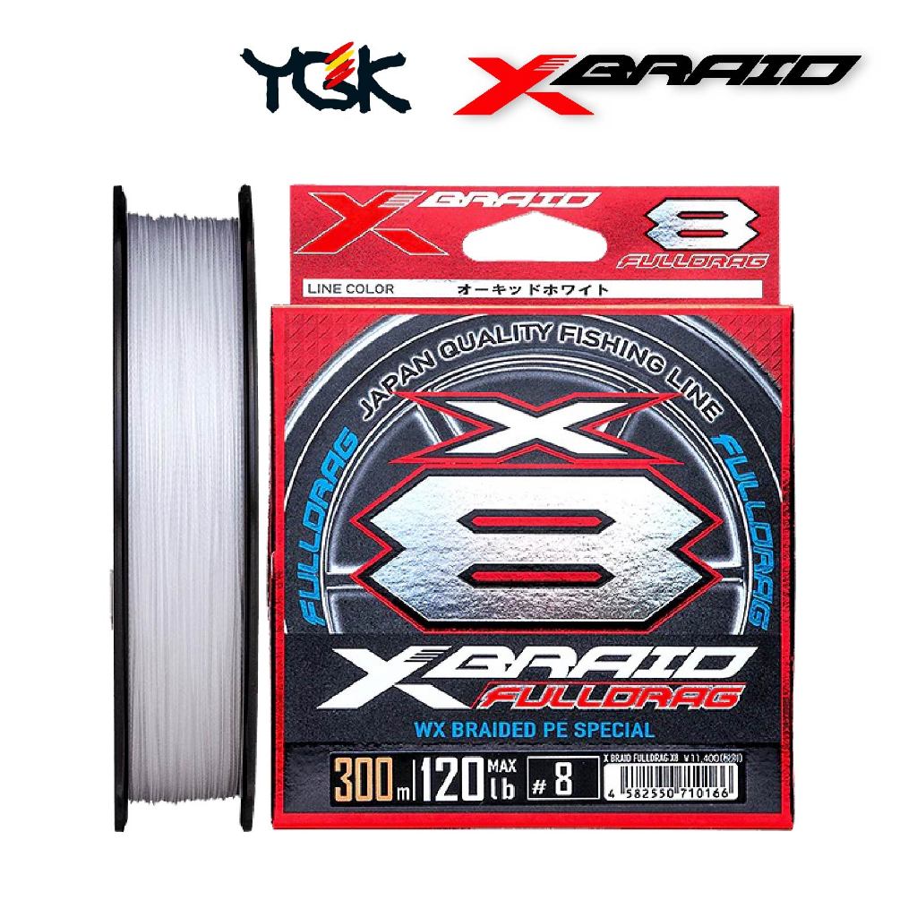 YGK fishing line X-Braid FULL DRAG X8 GP-D WHITE COLOR BRAID (300m) 45 ...