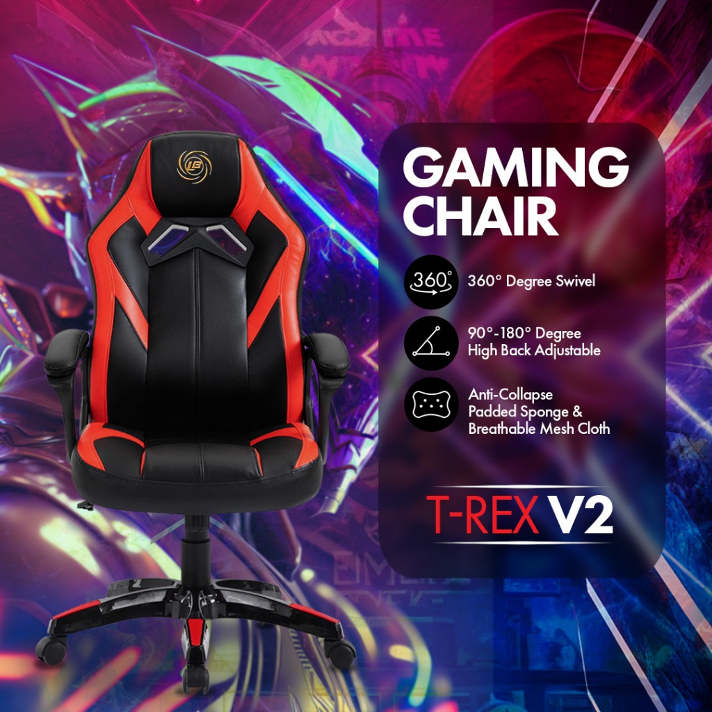 F&F: T-Rex Gaming Chair with RECLINING/office chair/kerusi gaming ...