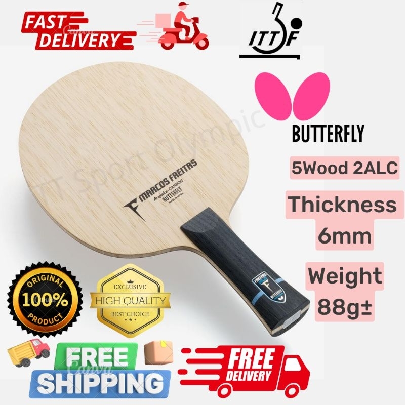 Butterfly Marcos Freitas ALC Super Blade High Quality Table Tennis 蝴蝶弗雷塔斯超级底板 Bat Racket Papan ...