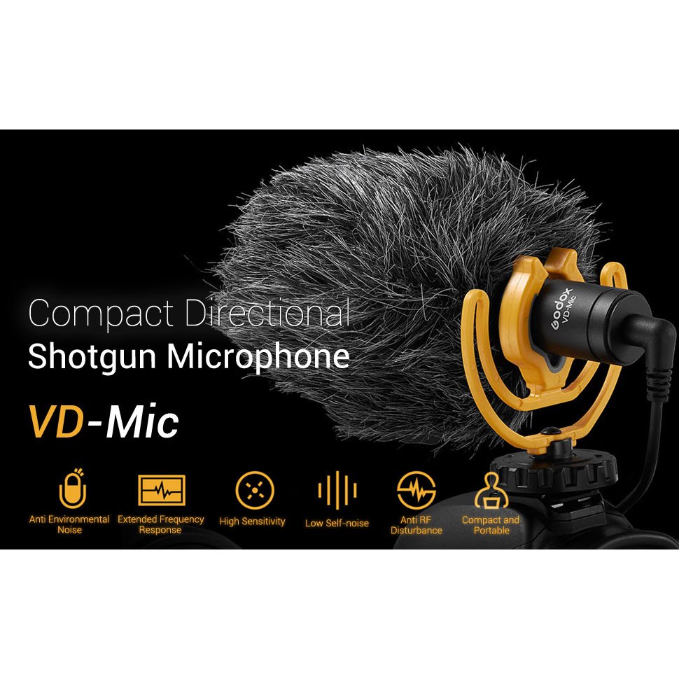 Godox VD-Mic Ultracompact Camera-Mount Shotgun Microphone | Shopee Malaysia