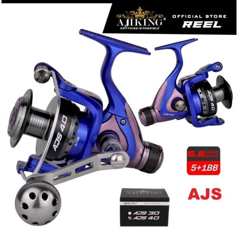Mesin Pancing (5+1) Ajiking AJS Spinning Adjustable Handle Length ...