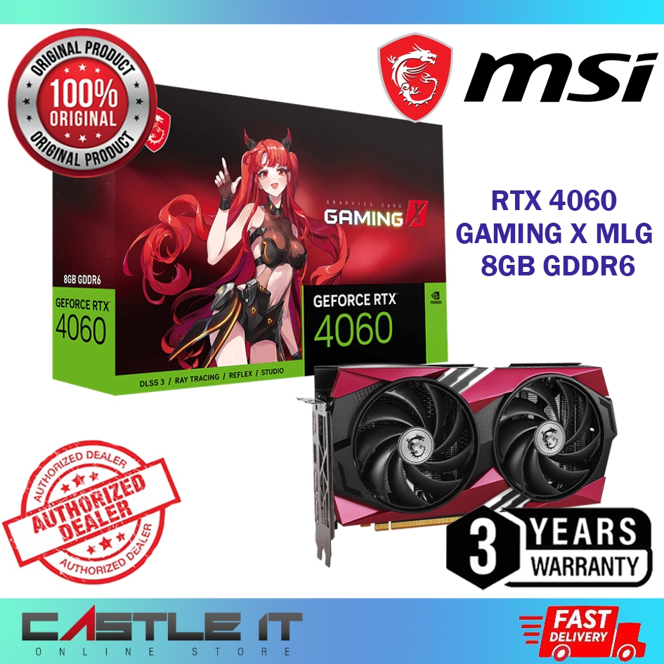 MSI RTX 4060 GAMING X 8G MLG 8GB GDDR6 Nvidia GeForce RTX4060 8G D6 ...