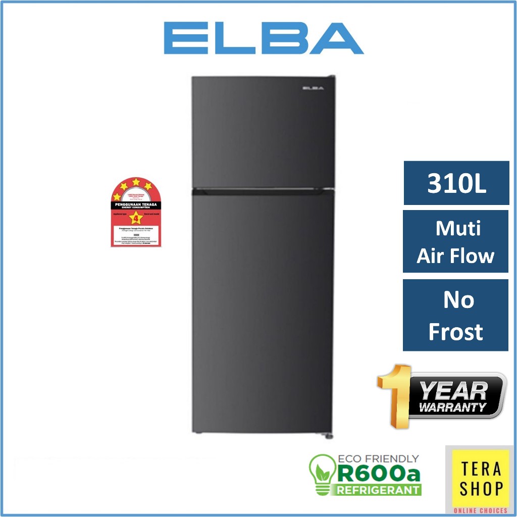 Elba ER-Q3238(SV) 310L Refrigerator No Frost Peti Sejuk Fridge | Shopee ...