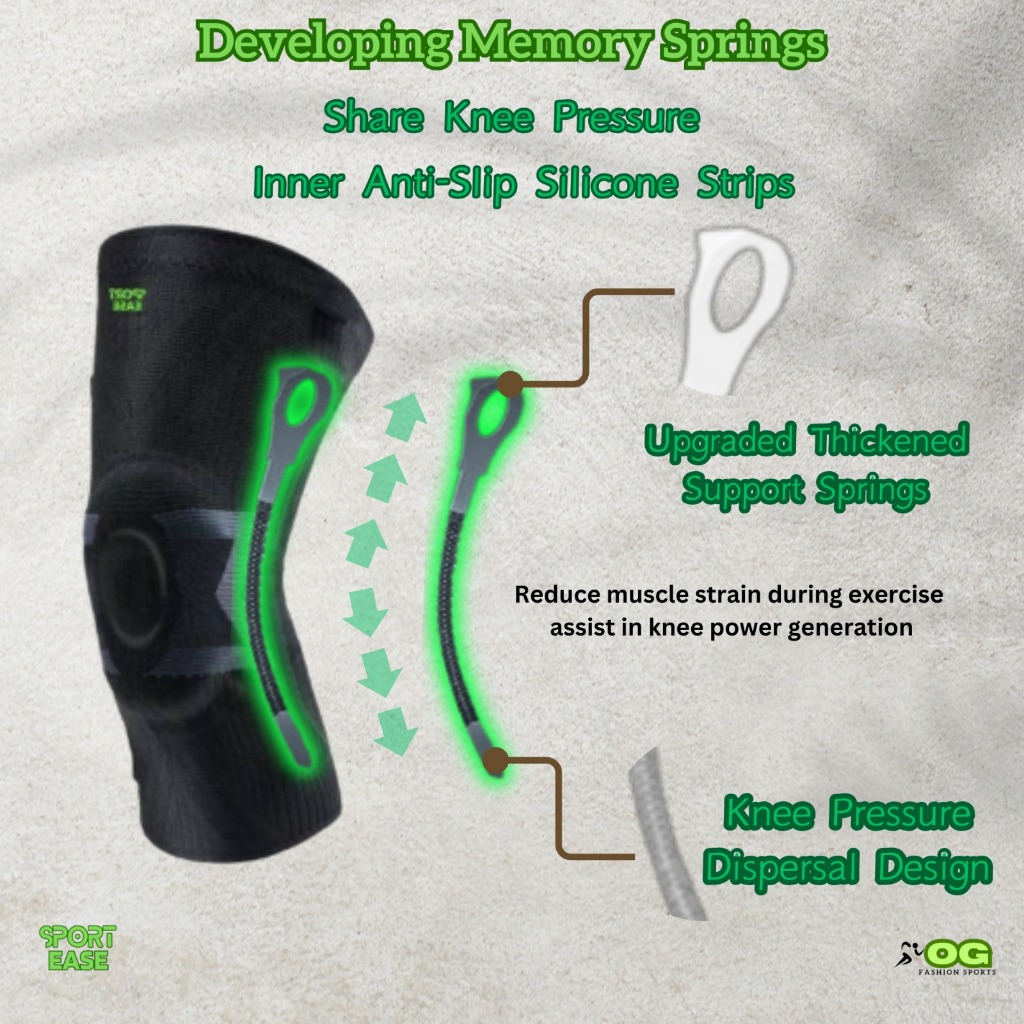 Knee Pads Knees Support Double-Sided Memory Fish Scale Upgraded Spring ...