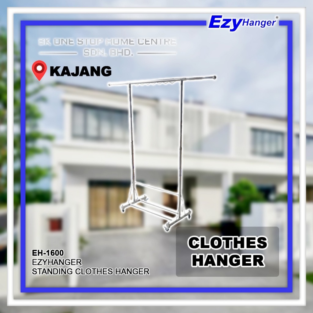 EzyHanger EH-1600 Stainless Steel Free Standing Clothes Hanger/Clothes ...