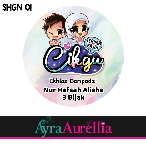 Custom Name Sticker Hari Guru Teachers Day Stickers | Shopee Malaysia