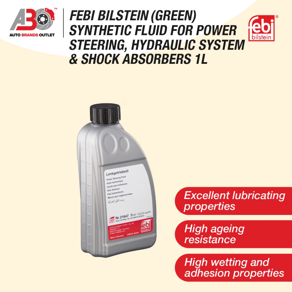 Febi Bilstein Fluids (Green) Synthetic Fluid For Power Steering ...