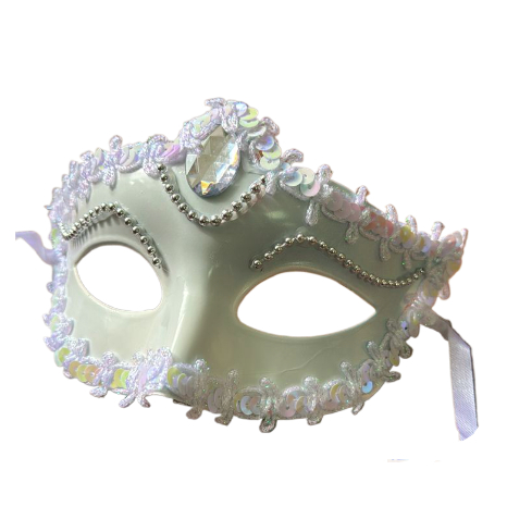 MSIA Ready Stock/ White Venetian Party Mask Halloween Masquerade Retro ...