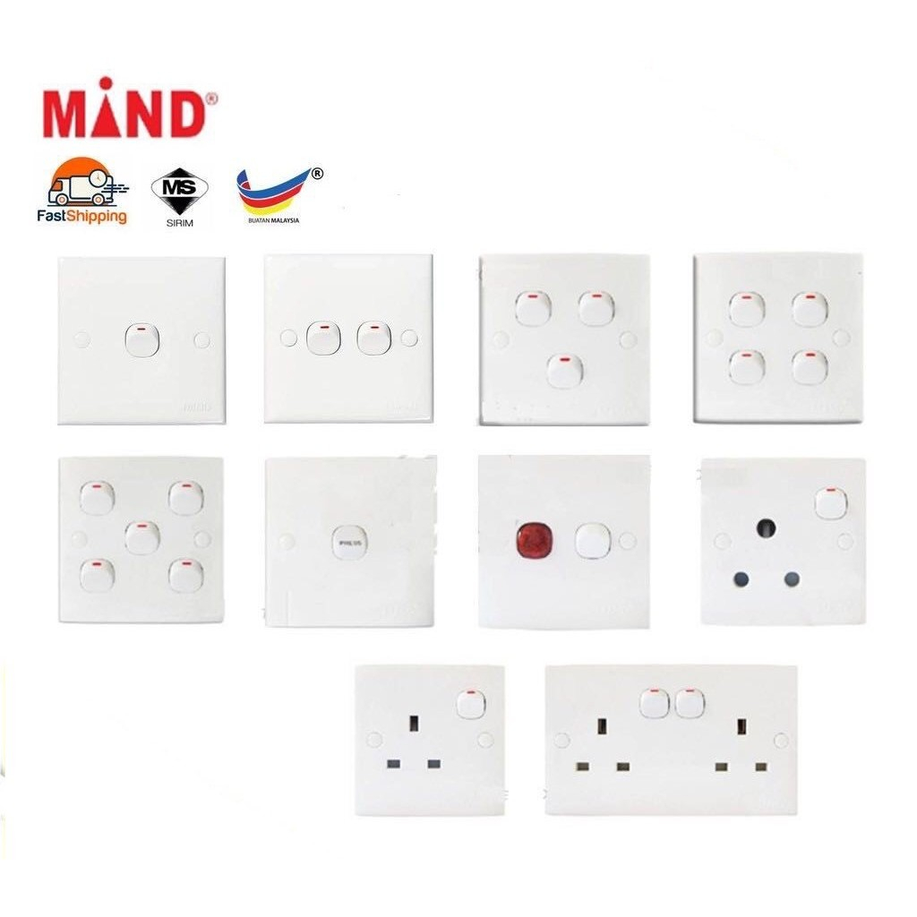 MIND SWITCH SOCKET WITH SIRIM JKR APPROVED | Shopee Malaysia