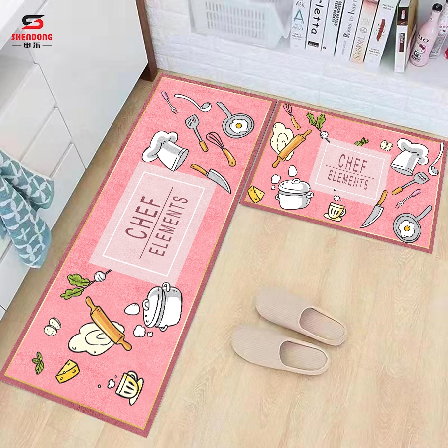 M (40*60 +40*120cm) 2 in 1 Crystal Velvet kitchen mat / Rugs / Floor ...
