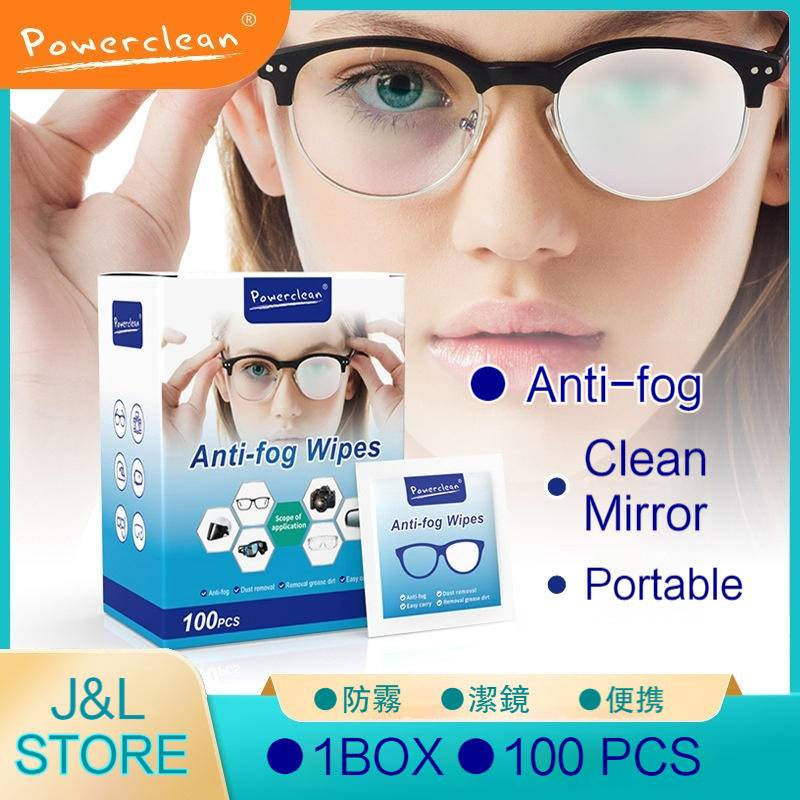 【READY STOCK】100pcs Anti-Fog Wipes for Glasses Lap Cermin Mata Anti ...