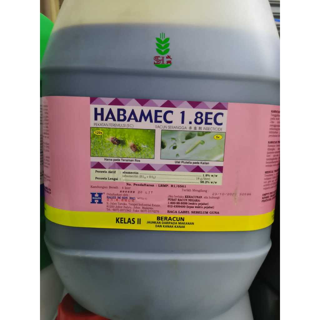 20L HABAMEC 1.8EC HALEX/ Abinsec/ Kenmec/ Abamectin Thrip,Lalat Putih ...