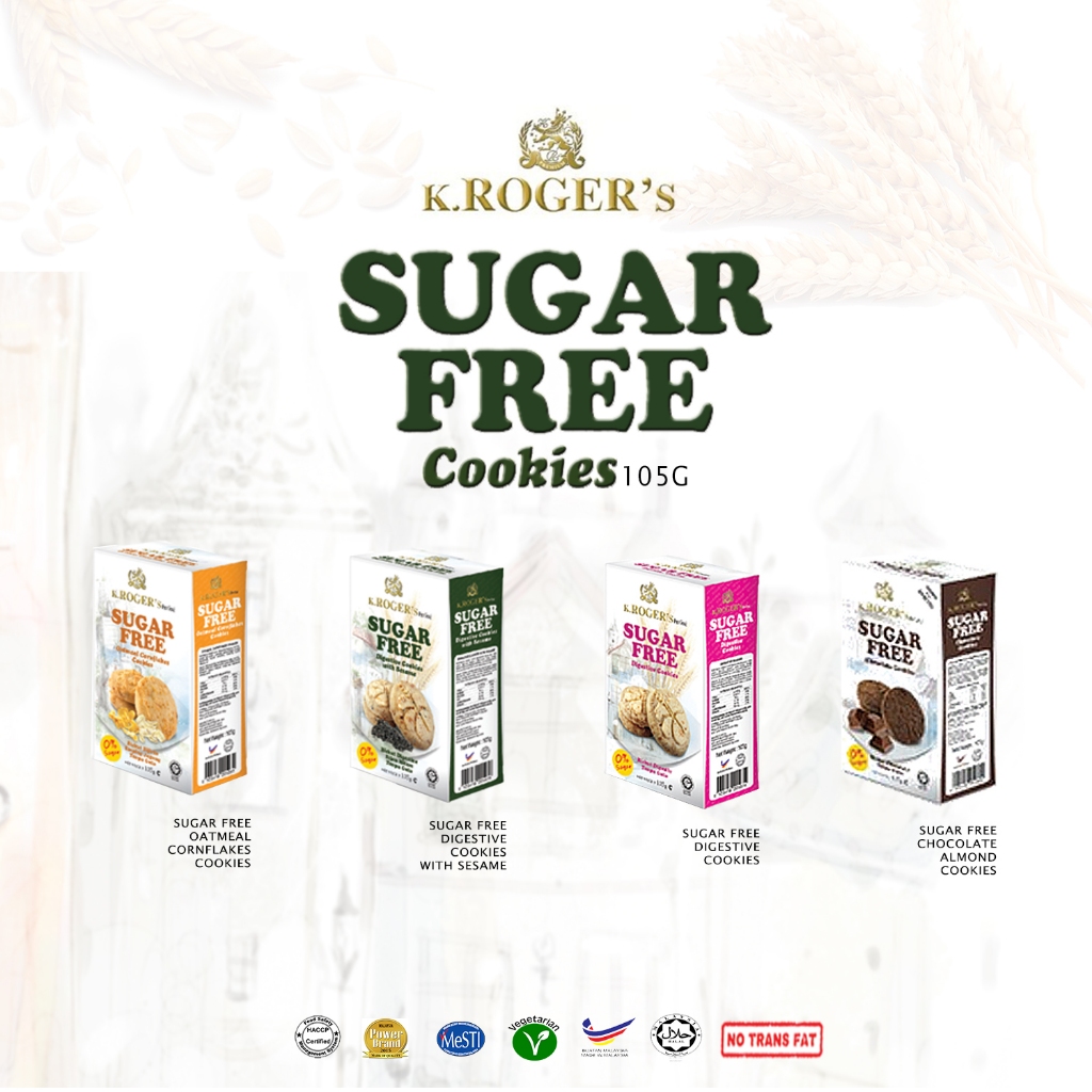 K.Roger's Sugar Free Series Cookies 105g [Digestive/Oatmeal Cornflake ...