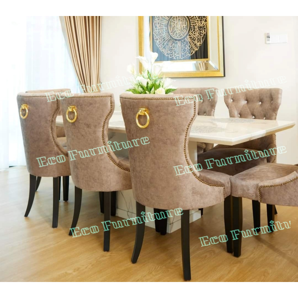High Class Chesterfield Dining Chair Kerusi Makan Baldu Velvet Chair ...