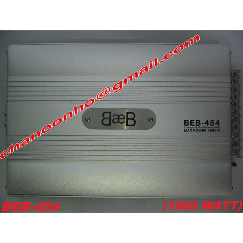 BEB-454 1800 WATT CLASS-AB 4 CHANNEL MOSFET CAR POWER AMPLIFIER ...