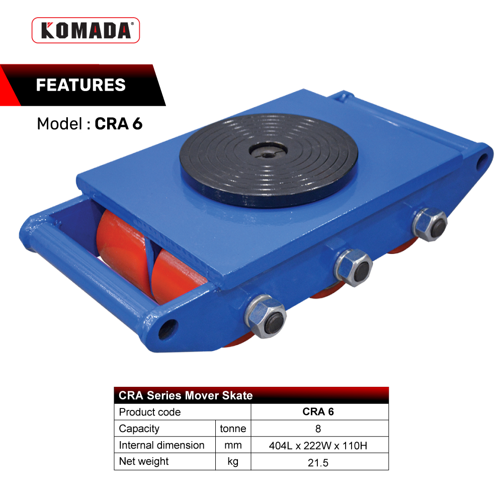 KOMADA™ (CRA) 6/8/12 Ton Mover Skate Steerable Skate Heavy Duty ...