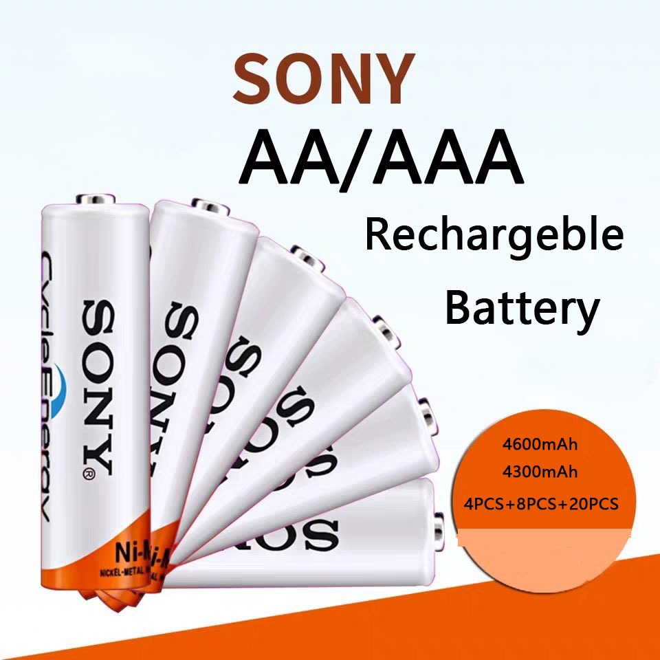 SONY Rechargeable Battery - AA/AAA 4300mAh 4600mAh - 4Pcs, 8Pcs, 12Pcs ...