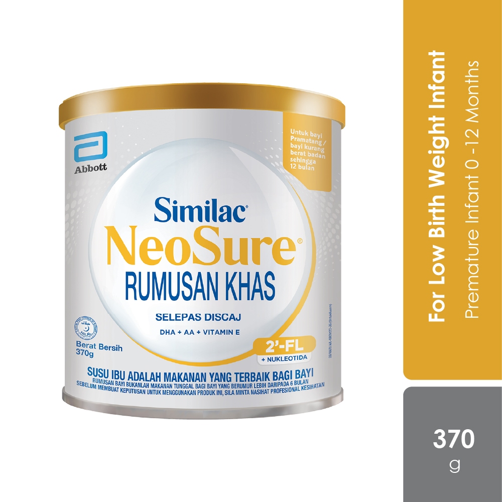 Similac Susu Rumusan Khas Permatang / Neosure 0-12m x 370g / 850g ...