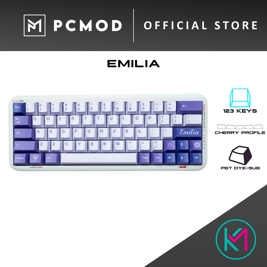 EMILIA | Cherry Profile Keycaps | PCMOD x KEYMOD | Shopee Malaysia