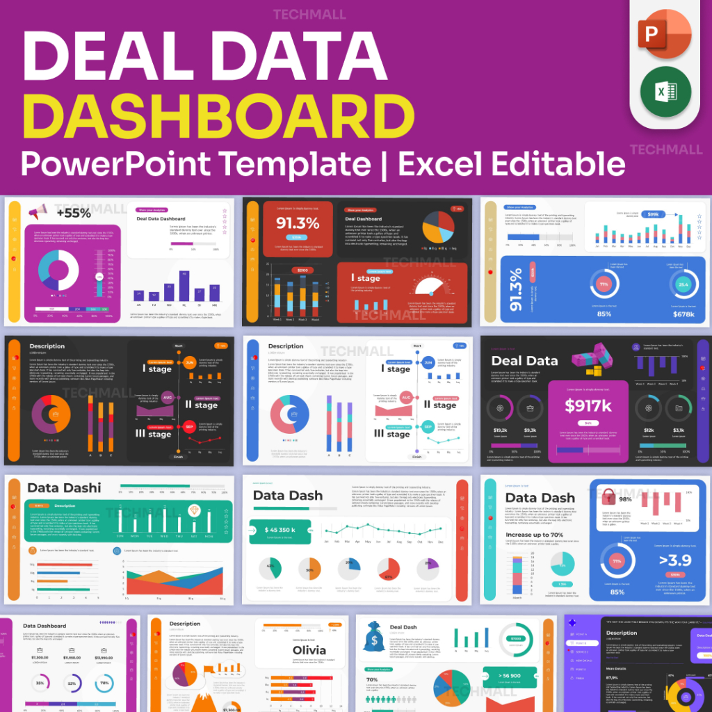 Deal Data Interactive Dashboards Dynamic Powerpoint Presentation Versatile Template - Easy Excel ...