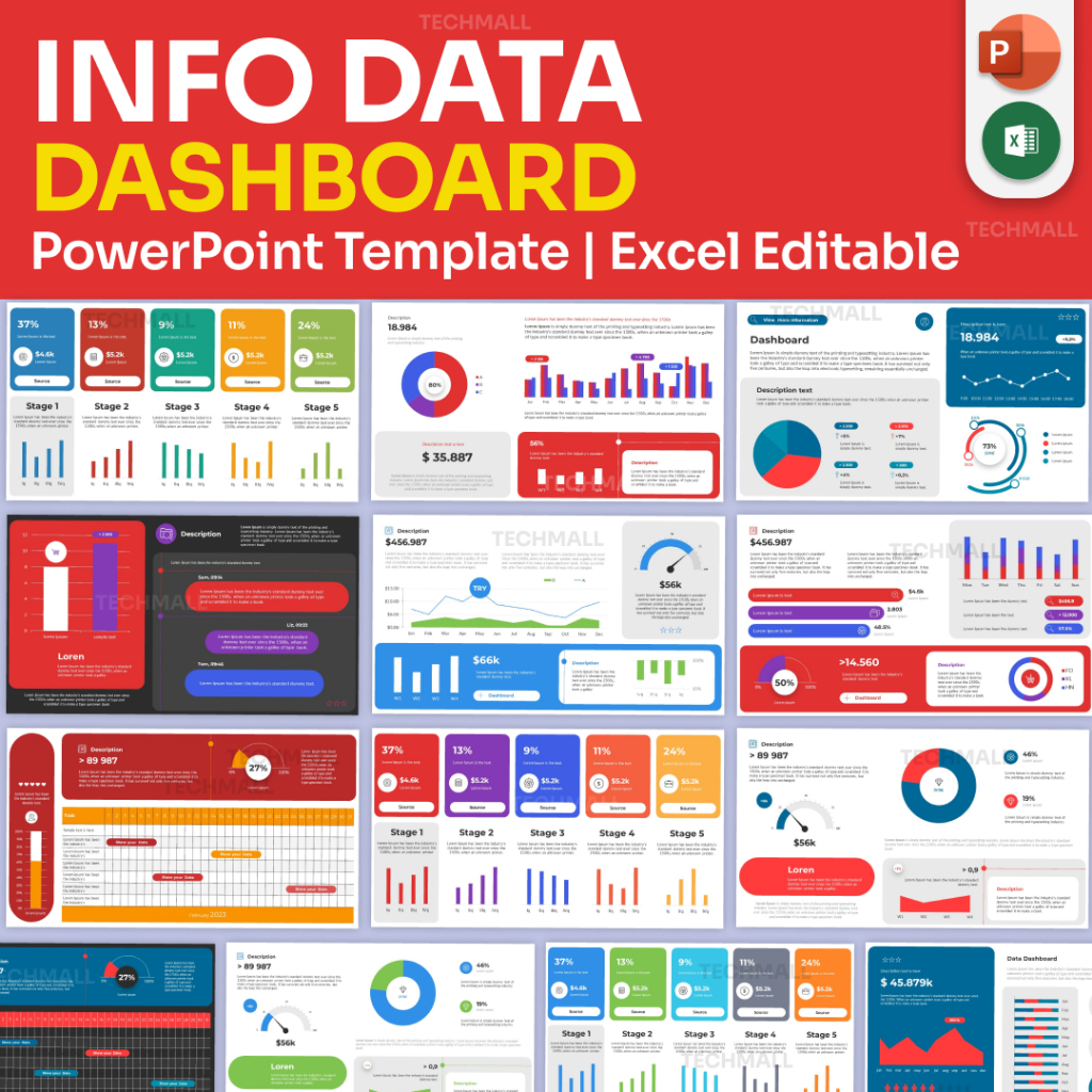 Info Interactive Dashboards Dynamic Powerpoint Presentation Versatile Template - Easy Excel ...