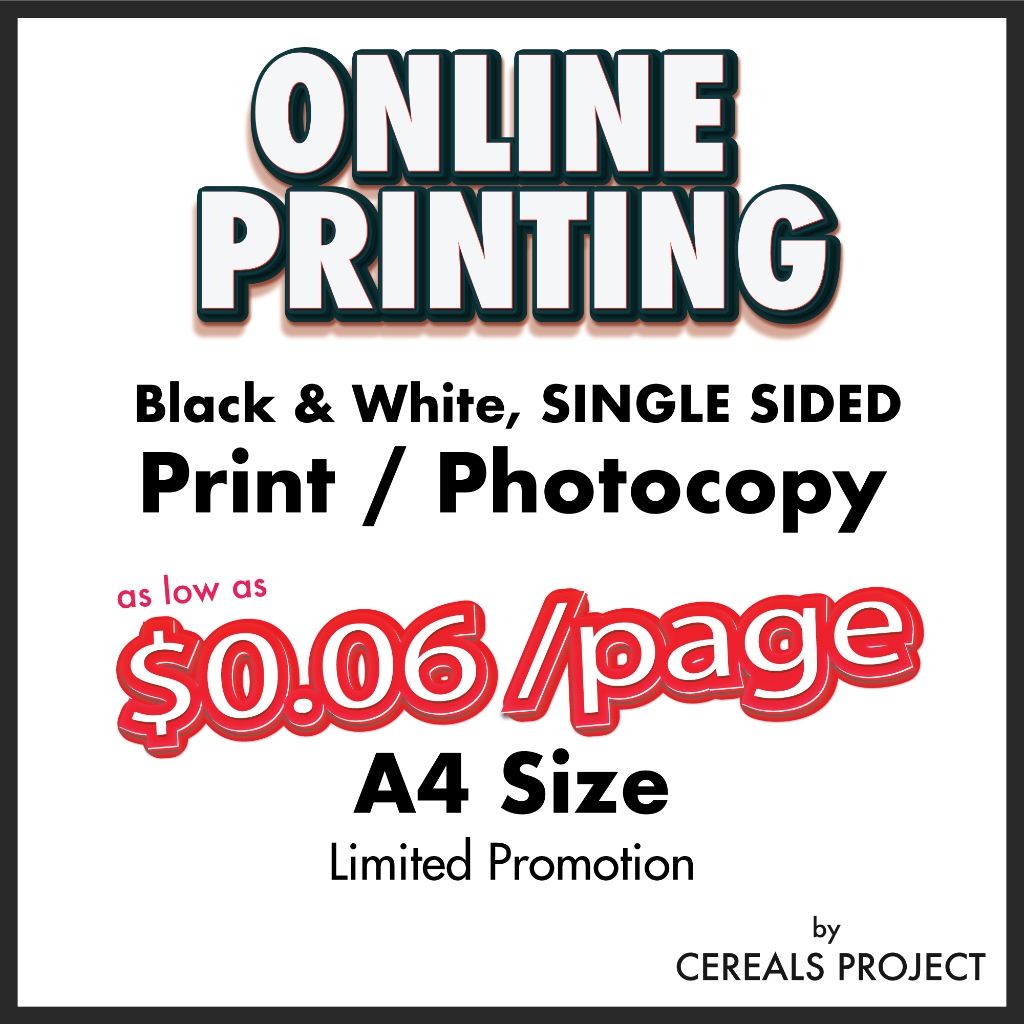 🔥 RM0.06 A4 Online Printing Service | A4 Size Black & White SINGLE ...